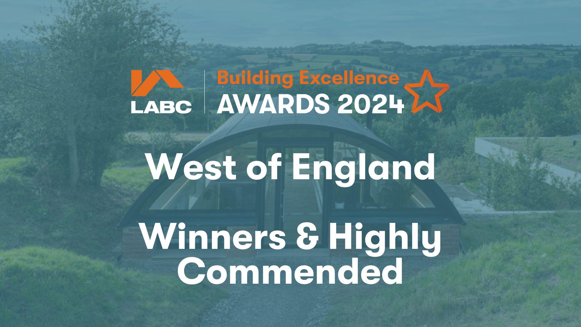 LABC West of England Winners & Highly Commended 2024 | LABC